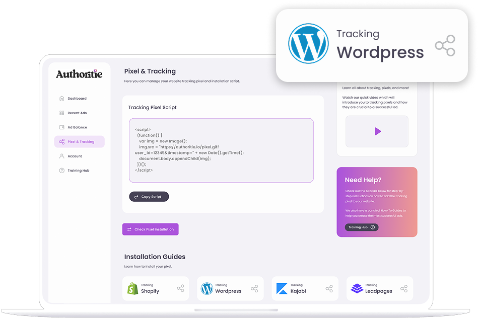 Wordpress Meta Pixel Installation Guide - Authoritie