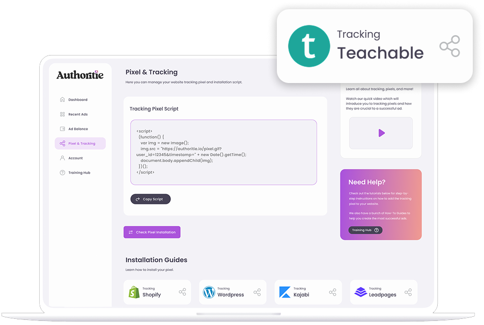 Teachable Pixel Installation Guide - Authoritie